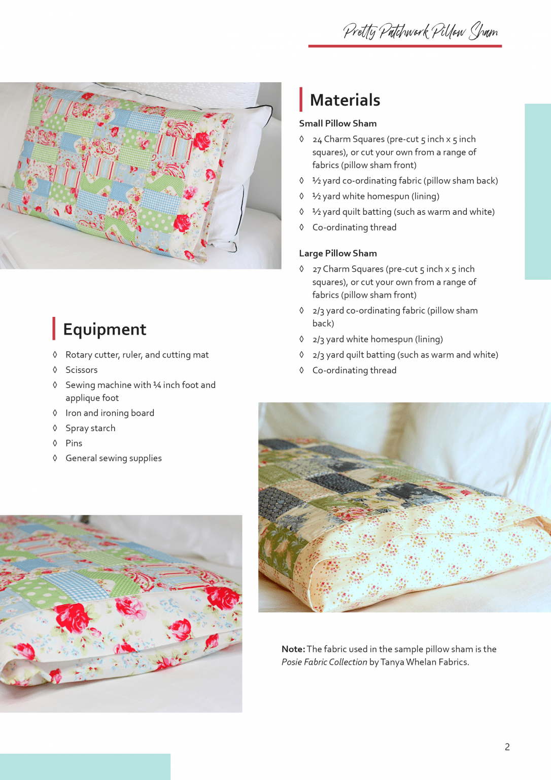 Pretty Patchwork Pillow Sham - A Spoonful of Sugar Shop