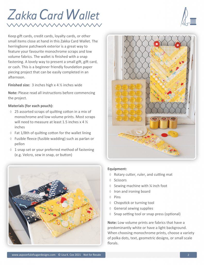 Zakka Card Wallet - A Spoonful of Sugar Shop