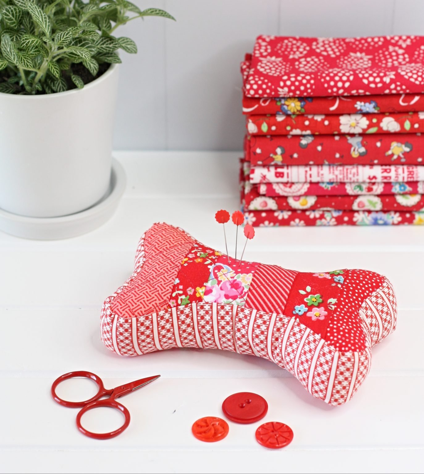 Patchwork Dog Bone Toy - A Spoonful of Sugar Shop