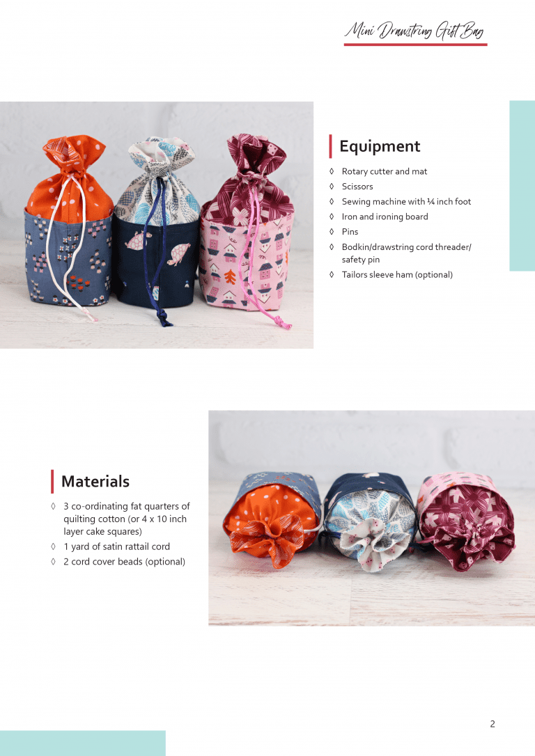 Mini Drawstring Gift Bag - A Spoonful of Sugar Shop