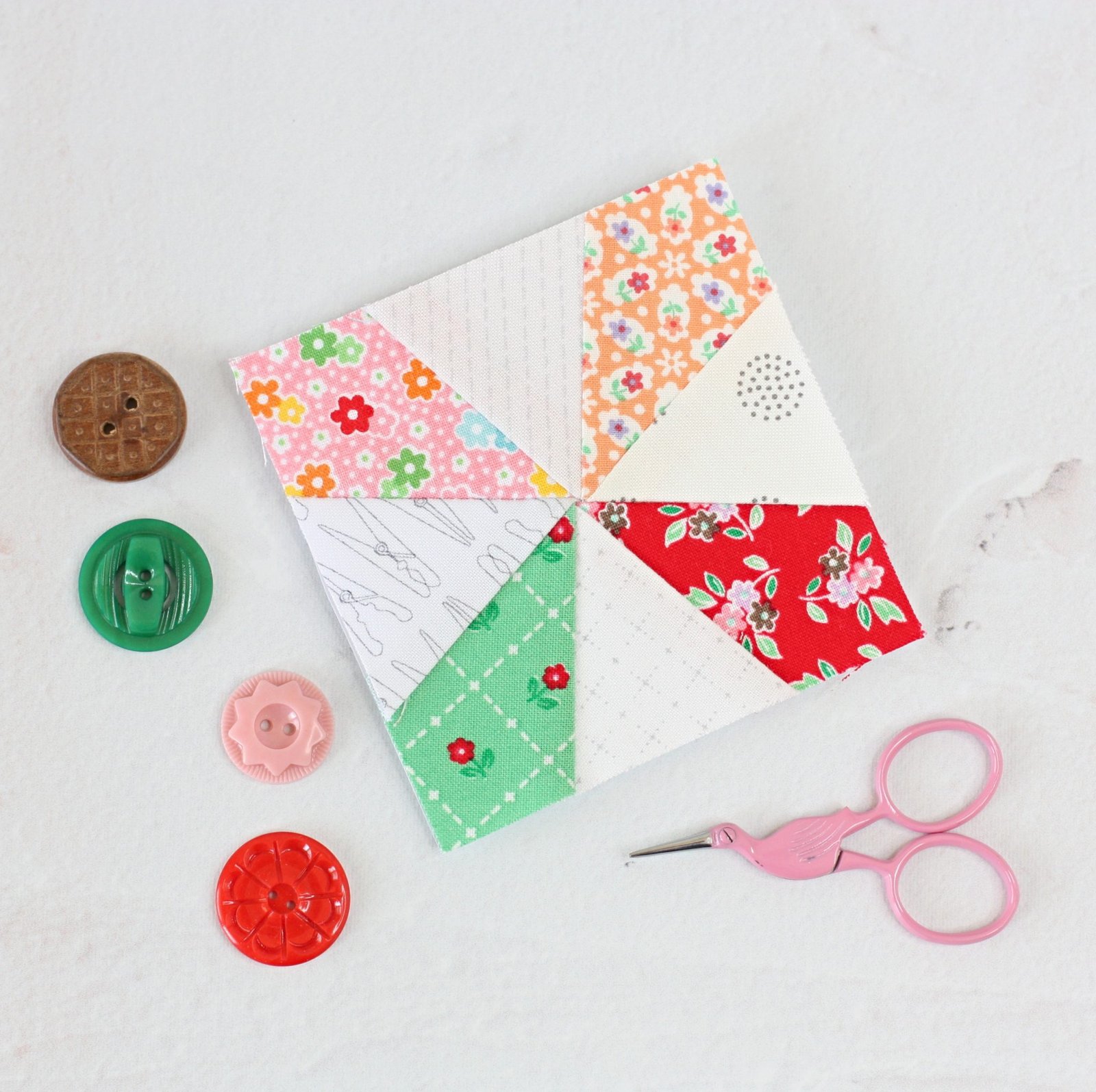 Kaleidoscope Foundation Paper Piecing Quilt Block (5 Sizes) - A ...
