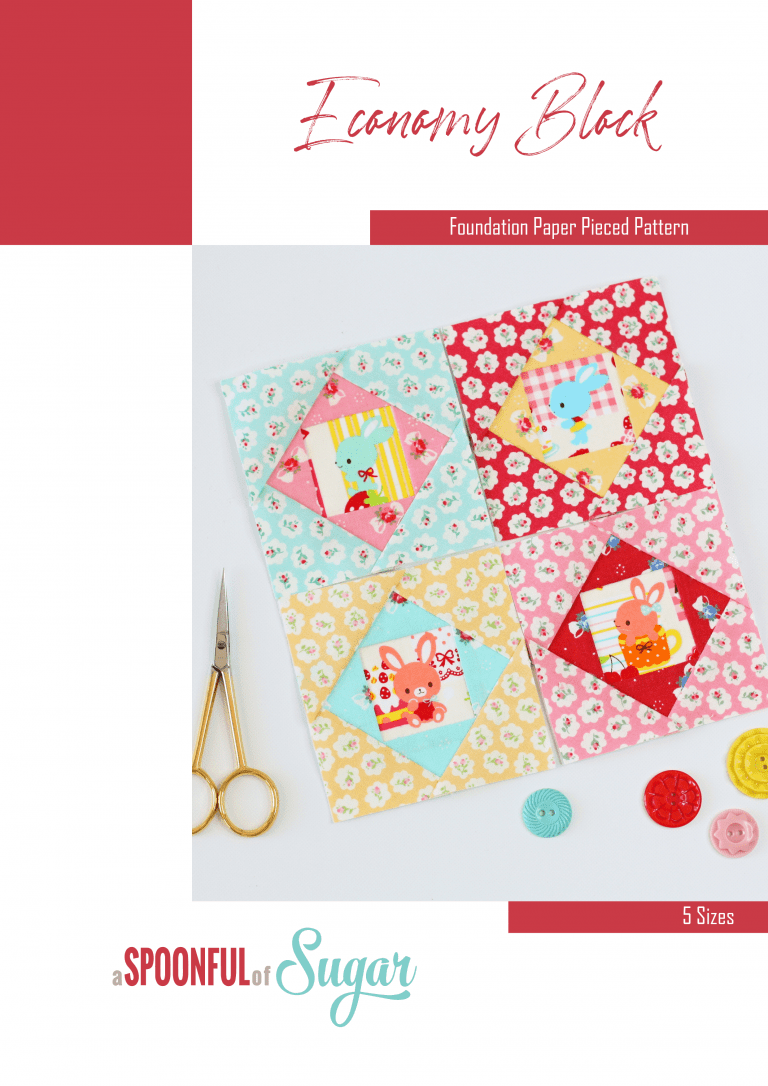 Economy Block Foundation Paper Piecing Quilt Block (5 Sizes) - A ...