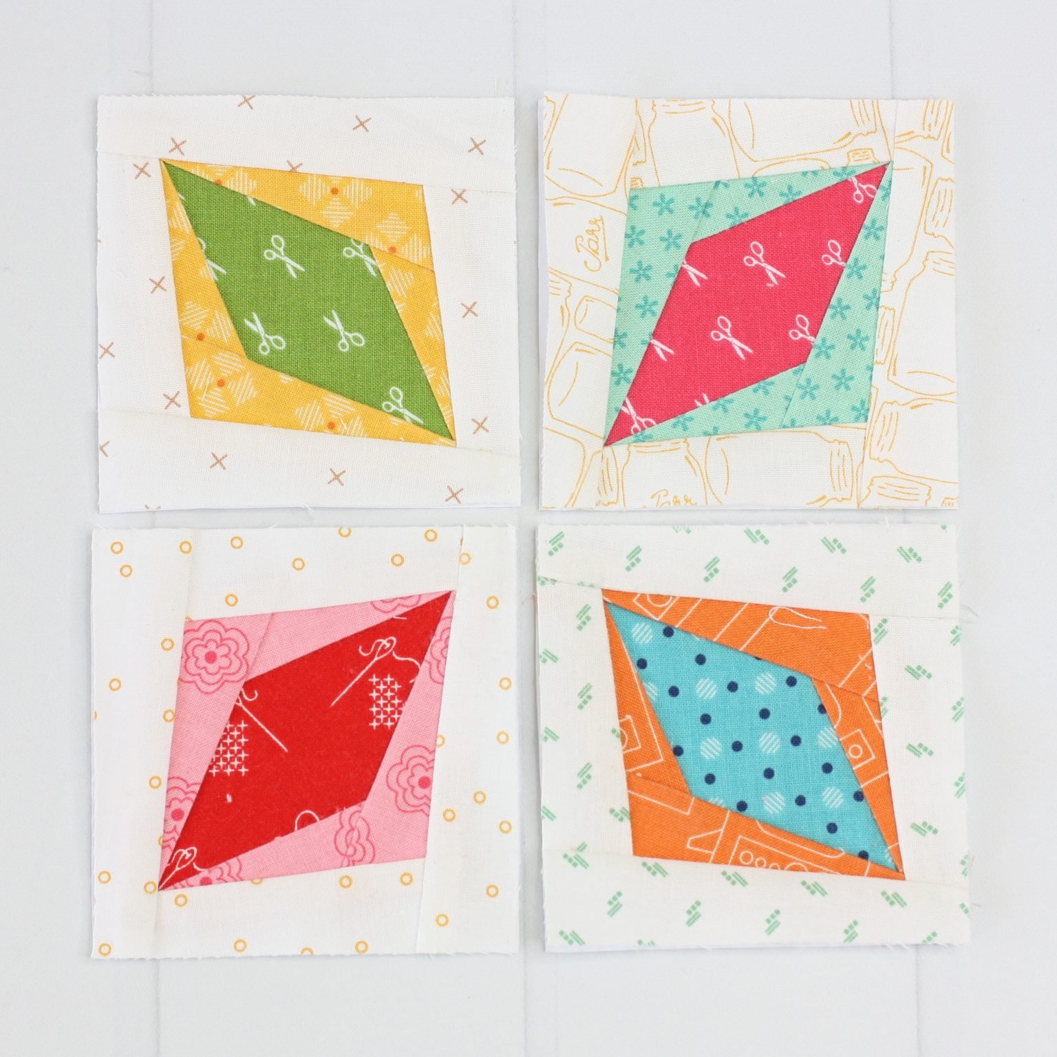 Kite Block Foundation Paper Piecing Quilt Block (5 Sizes) - A Spoonful ...