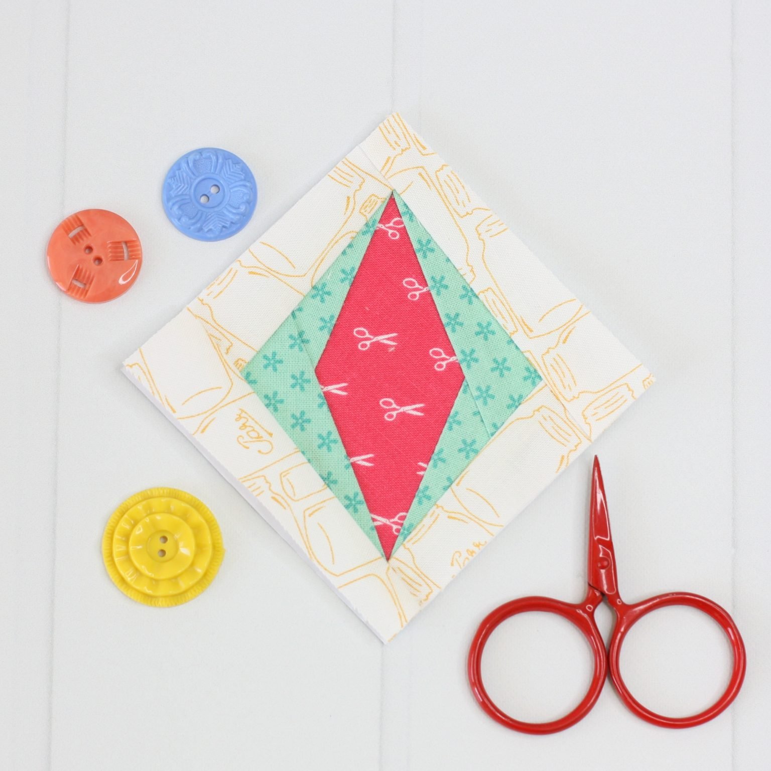 Kite Block Foundation Paper Piecing Quilt Block (5 Sizes) - A Spoonful ...