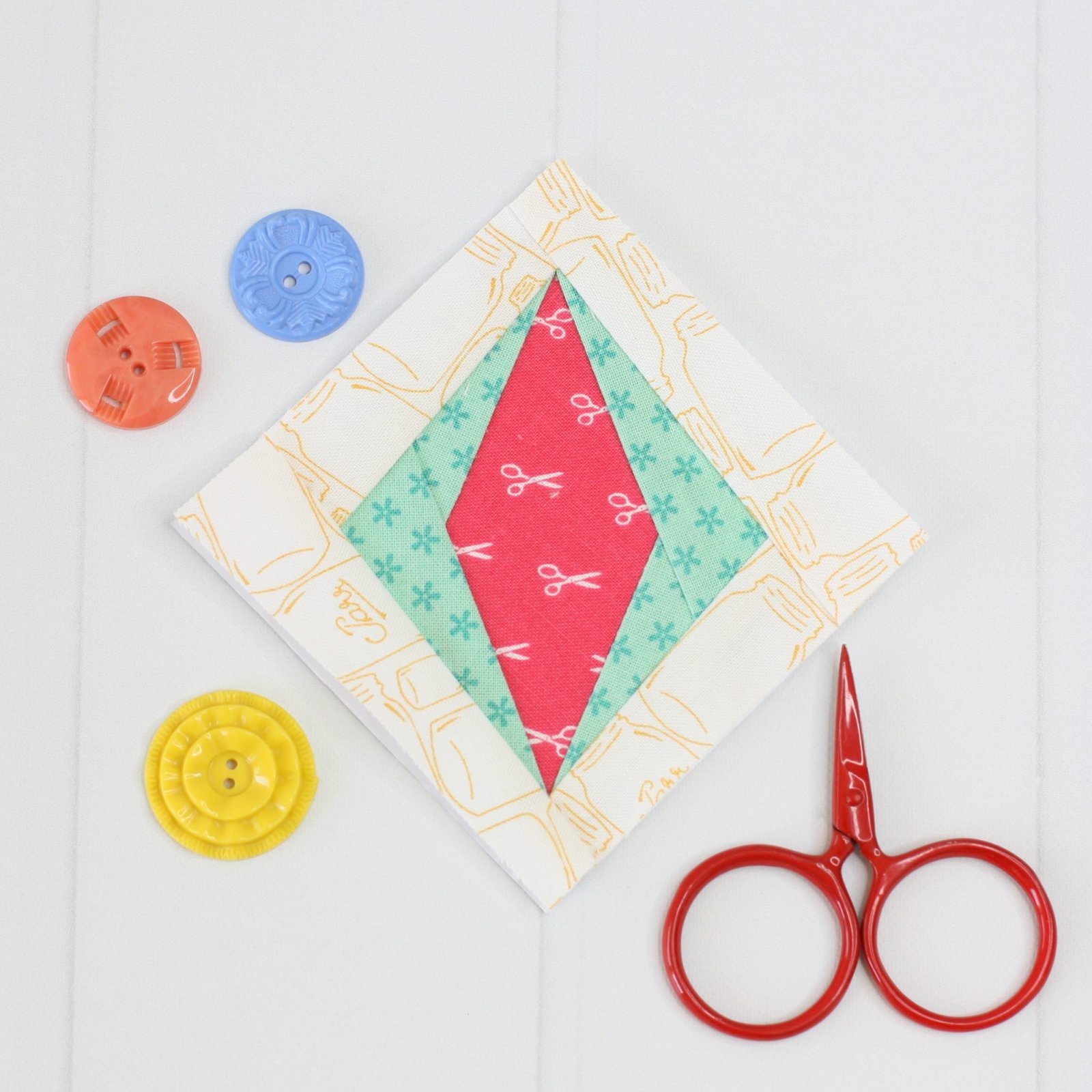 Kite Block Foundation Paper Piecing Quilt Block (5 Sizes) - A Spoonful ...