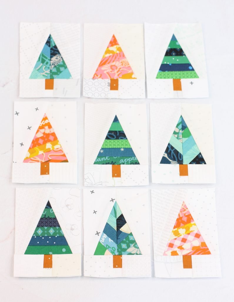 Tree Foundation Paper Piecing Quilt Blocks Bundle - 3 Patterns (5 Sizes ...