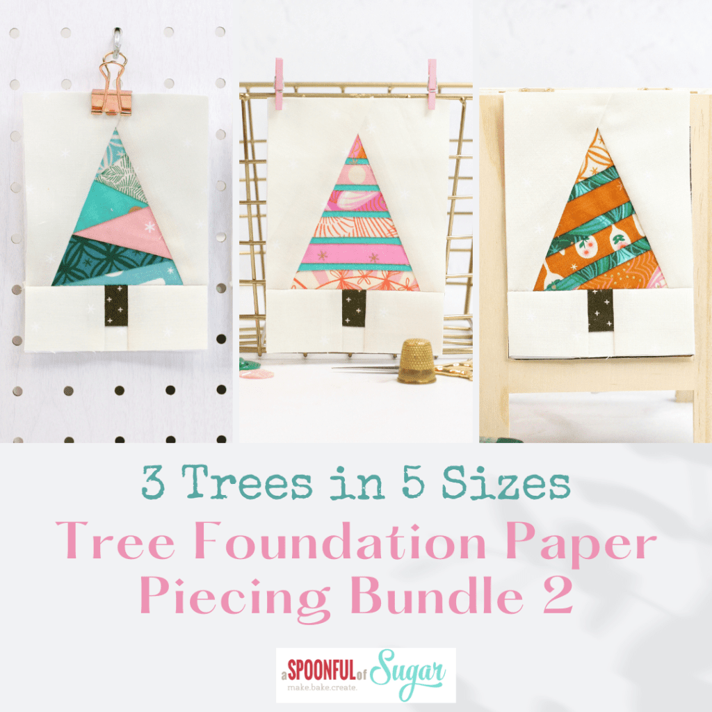 Tree Foundation Paper Piecing Quilt Blocks Bundle 2 - 3 Patterns (5 ...