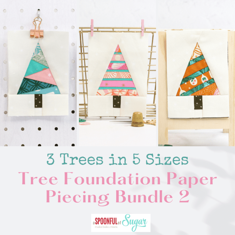 Tree Foundation Paper Piecing Quilt Blocks Bundle 2 - 3 Patterns (5 ...