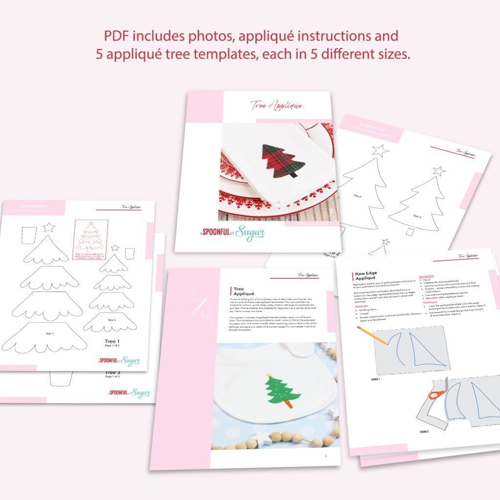 Tree Applique Design (5 Styles/ 5 Sizes) - A Spoonful of Sugar Shop