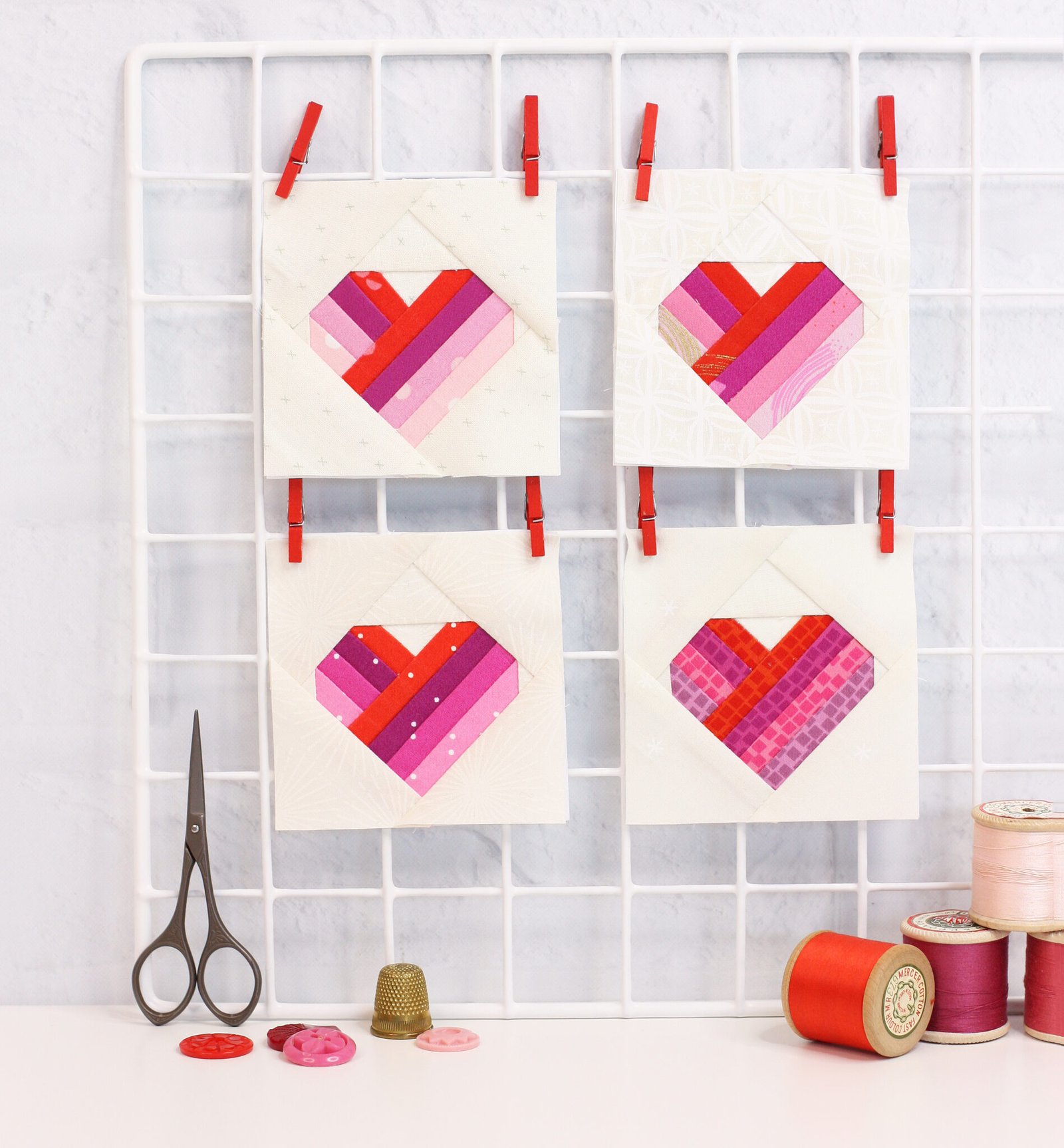 Heart Foundation Paper Piecing Quilt Blocks Bundle #2 - 3 Patterns (5 ...