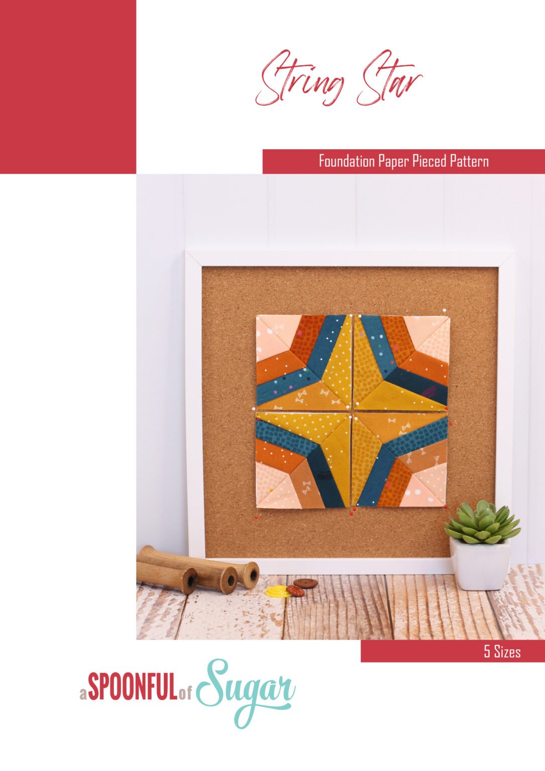 String Star Block Foundation Paper Piecing Quilt Block (5 Sizes) - A ...