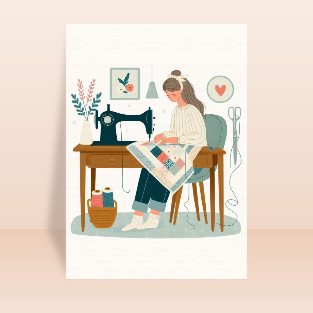 Patchwork Portraits Sewing Cards (Set of 3) - A Spoonful of Sugar Shop