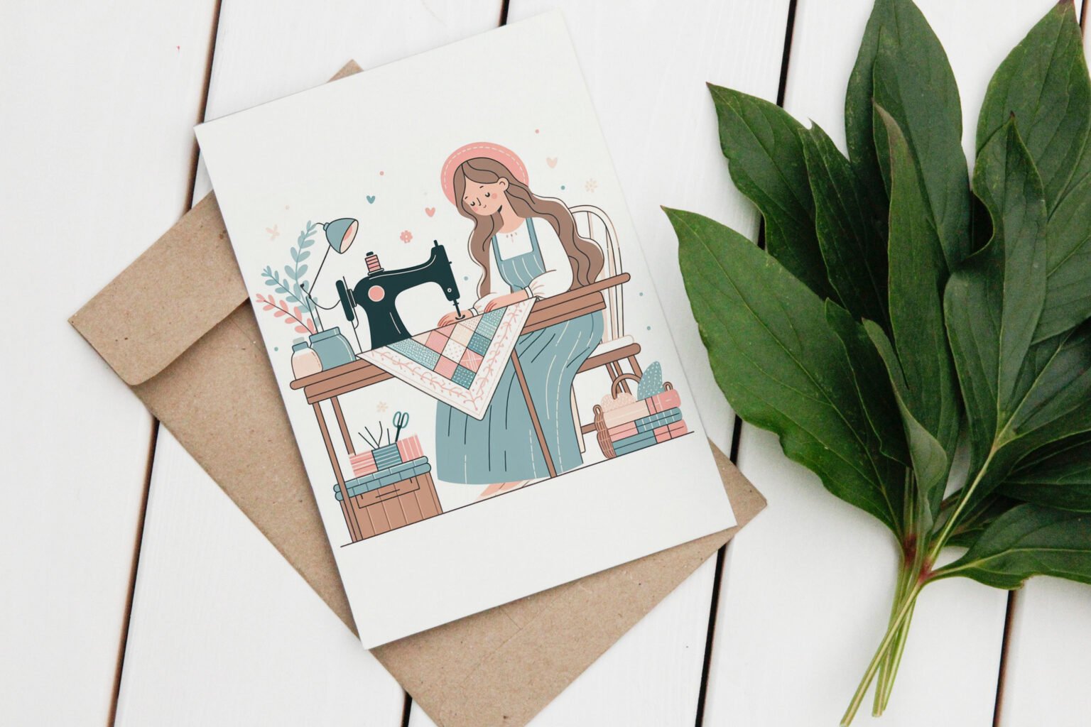 Patchwork Portraits Sewing Cards (Set of 3) - A Spoonful of Sugar Shop