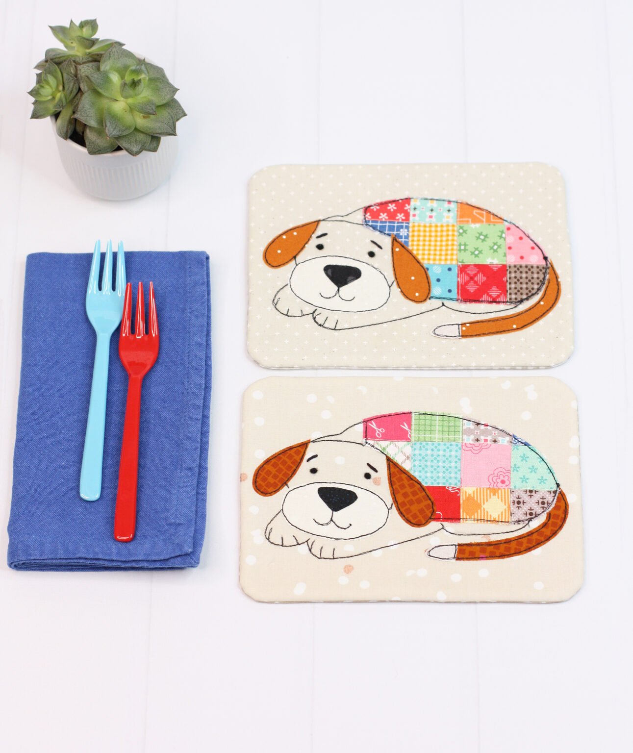 Cosy Canine Coaster Mug Rug - A Spoonful of Sugar Shop