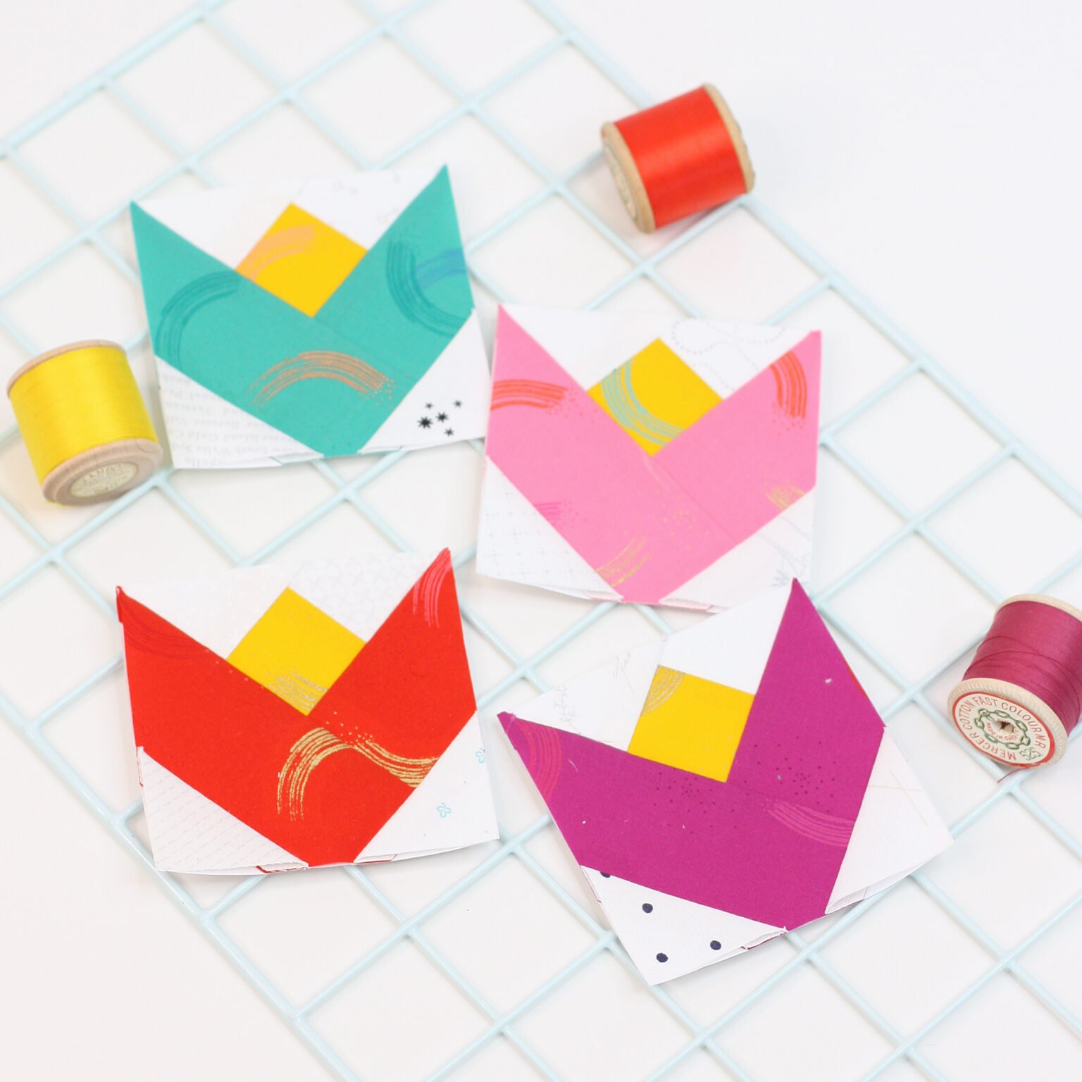 Simple Flower Foundation Paper Piecing Quilt Block (5 Sizes) - A ...