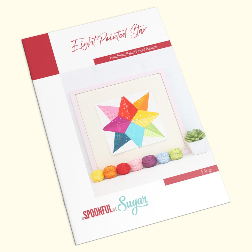 Eight Pointed Star Foundation Paper Piecing Quilt Block (5 Sizes) - A ...