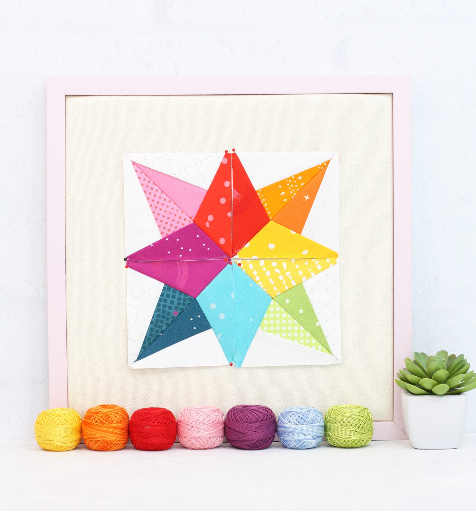 Eight Pointed Star Foundation Paper Piecing Quilt Block (5 Sizes) - A ...