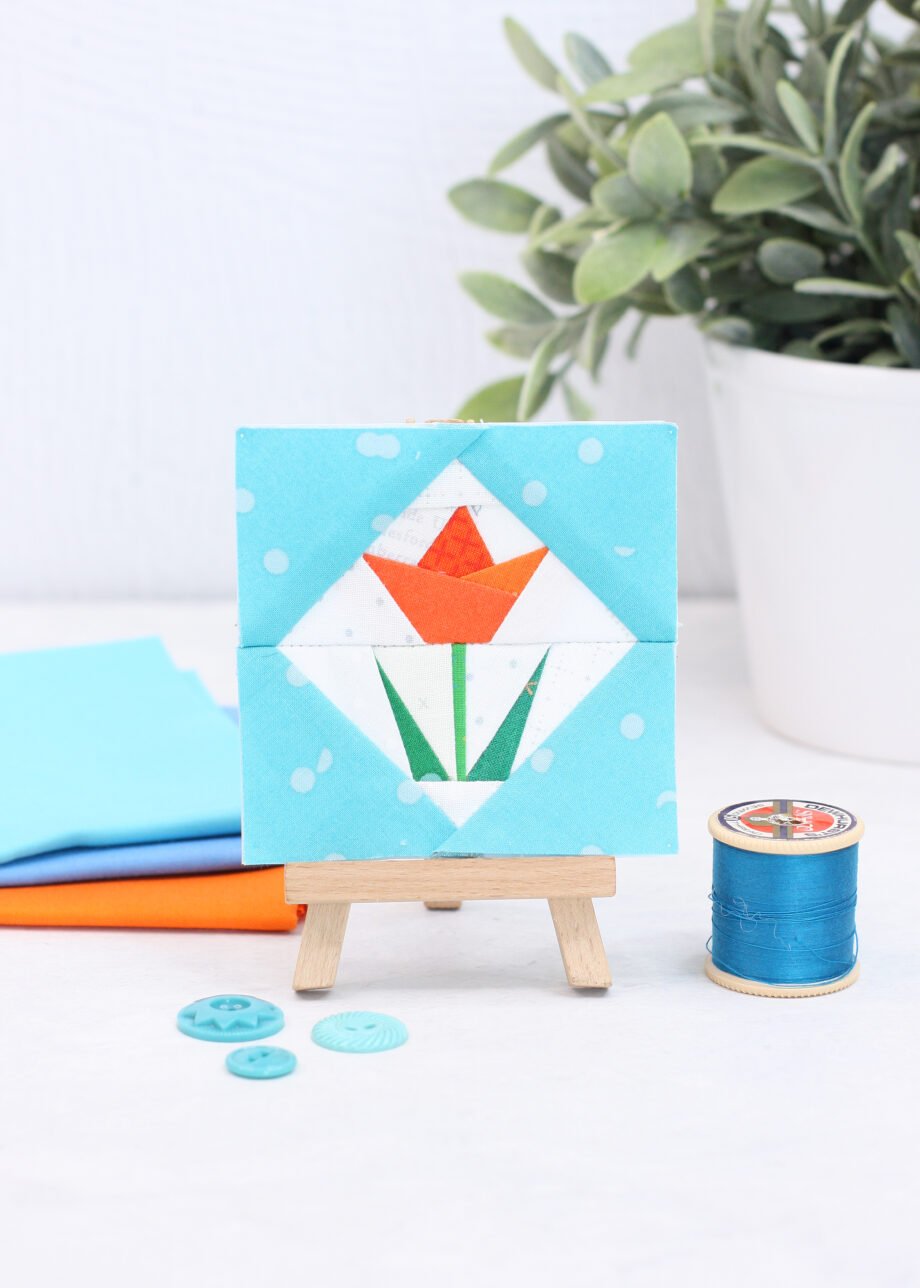 Flower in a Square Foundation Paper Piecing Quilt Block (5 Sizes) - A ...
