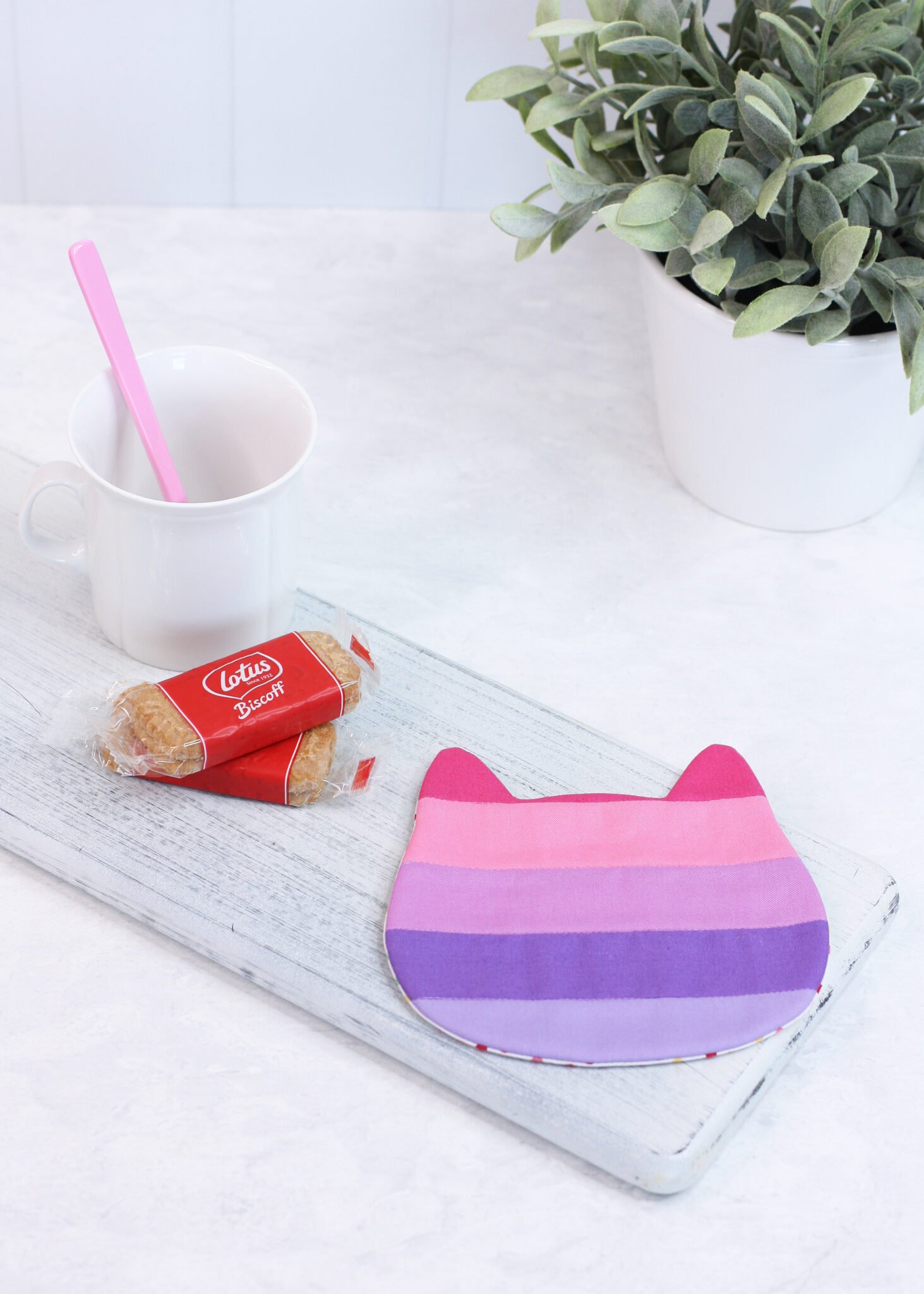 Fusion Cat Coaster Mug Rug - A Spoonful of Sugar Shop