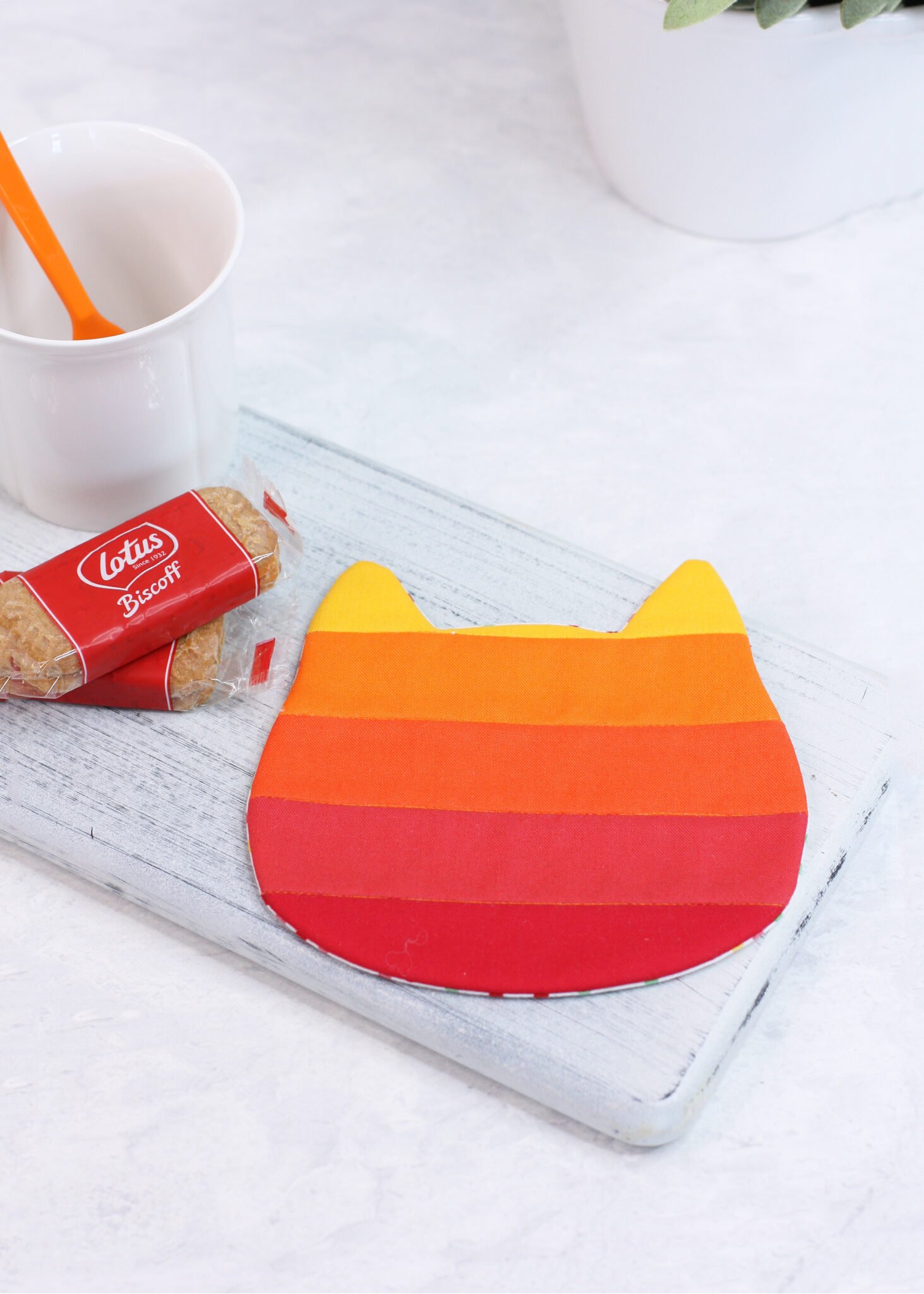 Fusion Cat Coaster Mug Rug - A Spoonful of Sugar Shop