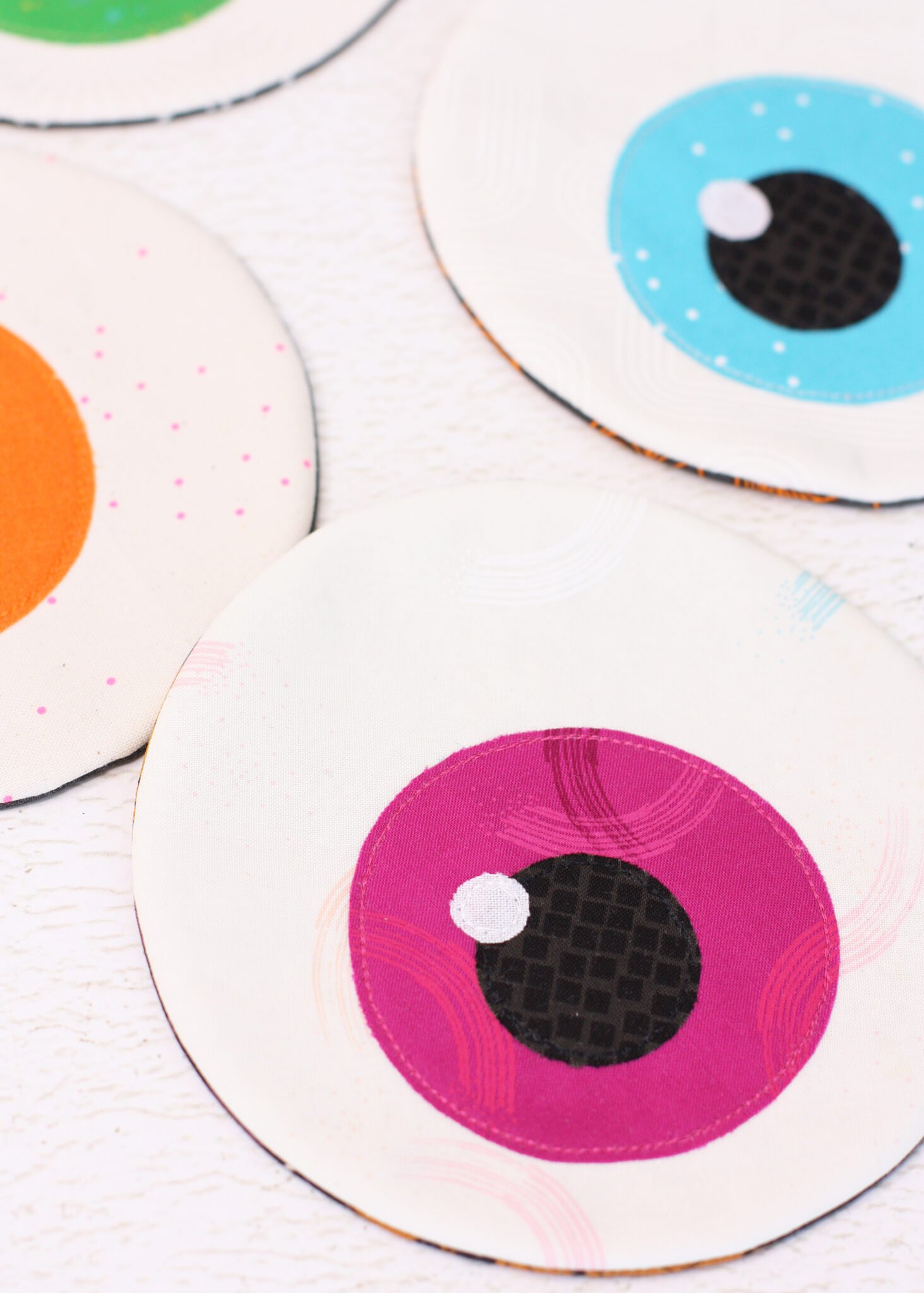 Monster Eye Mug Rug - A Spoonful of Sugar Shop