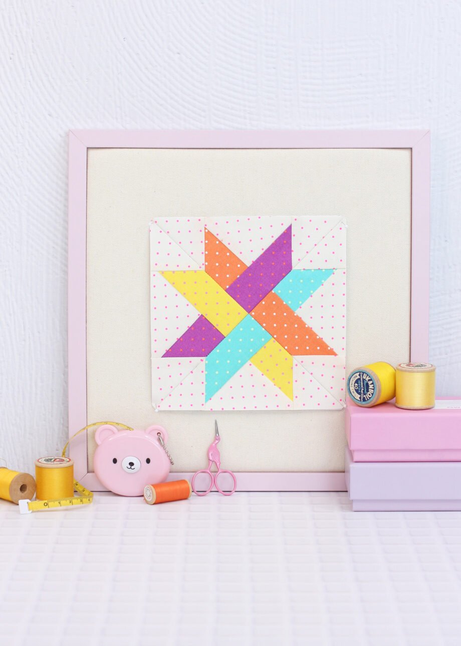 Woven Star Foundation Paper Piecing Quilt Block (5 Sizes) - A Spoonful ...